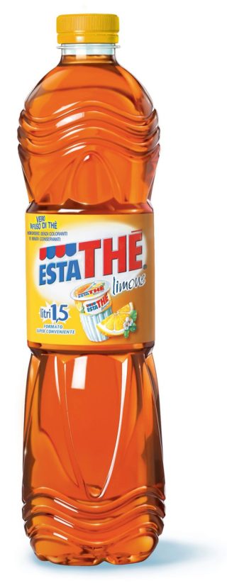 Estathé set clearly in the center for store-shelf enhanced visibility
