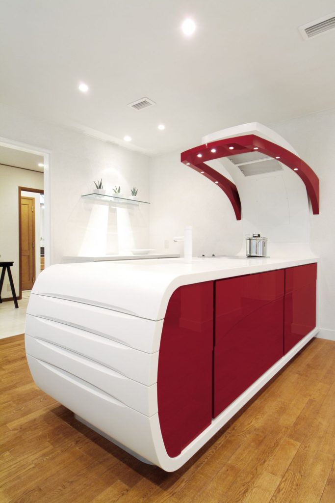 Giugiaro Design's Trestella is a new "peninsula-shaped" kitchen unit